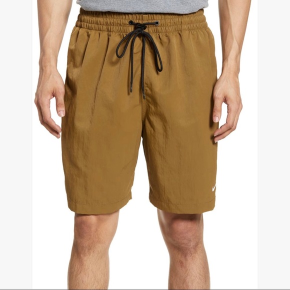 Nike | Shorts | Nike Lab Collection Nylon Twill Brown Shorts Zipper ...